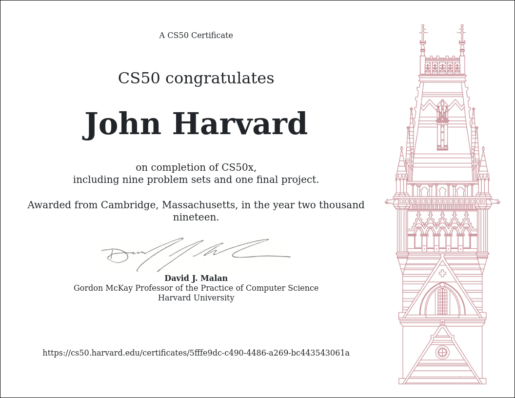Edx Free Certificate Of Completion TUTORE ORG Master Of Documents